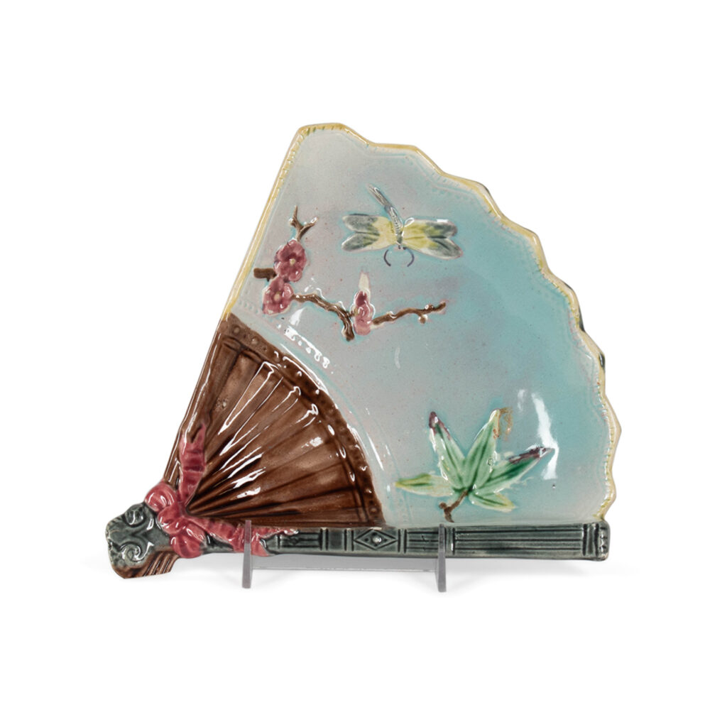 Majolica Fan Plate/Dish | Peachtree Battle Antiques & Interiors