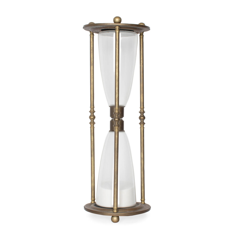 Large Hour Glass with Brass Accents | Peachtree Battle Antiques & Interiors